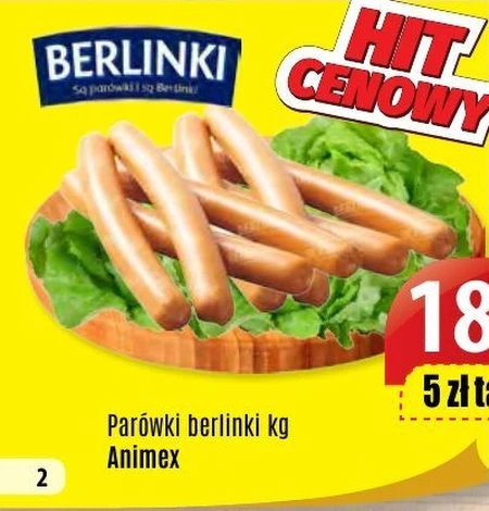 Berlinki Classic Parówki 1,5 kg - 20% TANIEJ! - promocja Api Market ...
