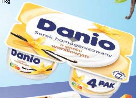 Danio Serek homogenizowany o smaku waniliowym 560 g (4 x 140 g ...