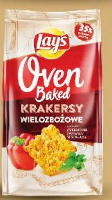 Lay's Oven Baked Krakersy wielozbożowe o smaku czerwona papryka w ...