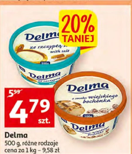 Delma Margaryna ze szczyptą soli 500 g - 20% TANIEJ! - promocja Auchan ...