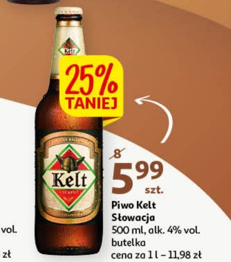 Piwo Kelt - 25% TANIEJ! - promocja Auchan Hipermarket - Ding.pl