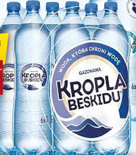 Kropla Beskidu Naturalna woda mineralna gazowana 6 x 1,5 l - 41% TANIEJ ...