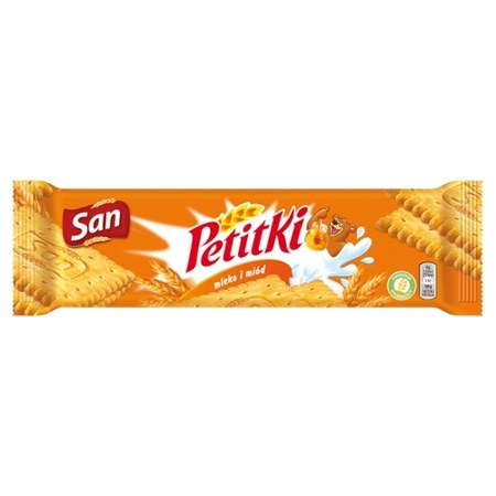 San Petitki Herbatniki mleko i miód 144 g - promocja Carrefour Express ...