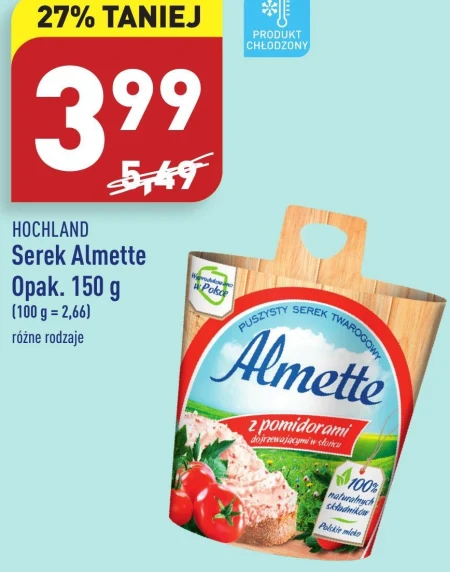 Almette Puszysty serek twarogowy z pomidorami dojrzewającymi w słońcu ...