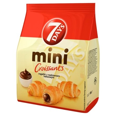 7 Days Mini Croissant z nadzieniem kakaowym 185 g - promocja Biedronka ...