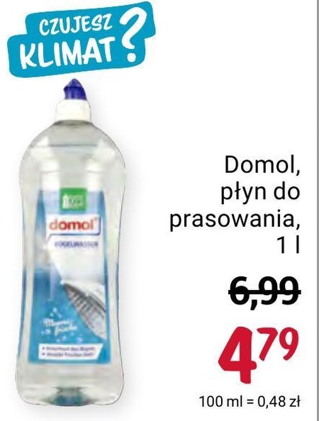Płyn do prasowania Domol - 31% TANIEJ! - promocja Rossmann - Ding.pl