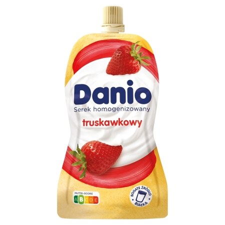 Danio Serek homogenizowany truskawkowy 120 g - promocja Lewiatan - Ding.pl
