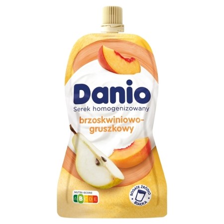 Danio Serek homogenizowany brzoskwiniowo-gruszkowy 120 g - promocja ...