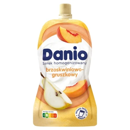 Danio Serek homogenizowany brzoskwiniowo-gruszkowy 120 g - promocja E ...