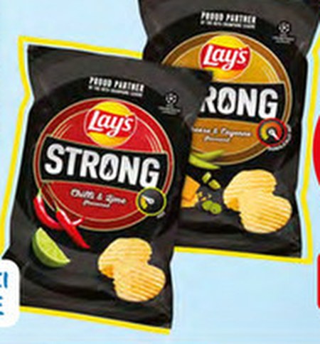 Lay's Strong Chipsy ziemniaczane karbowane o smaku ostrego chilli i ...