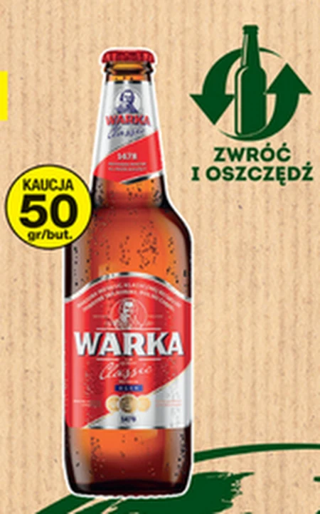 Warka Classic Piwo jasne 500 ml - promocja Biedronka - Ding.pl
