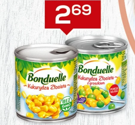 Bonduelle Kukurydza Złocista z groszkiem 170 g - promocja Lewiatan - Ding.pl