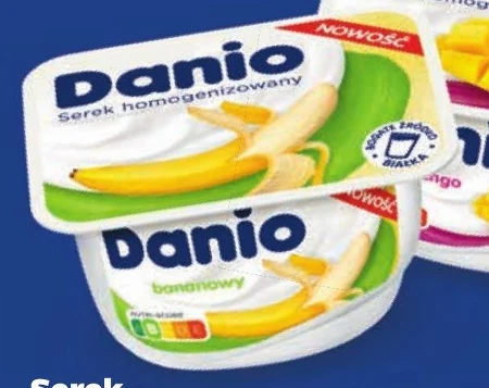 Danio Serek homogenizowany bananowy 130 g - promocja Netto - Ding.pl