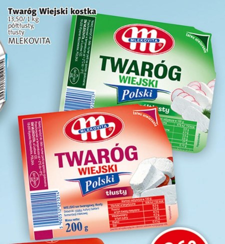 Mlekovita Twaróg wiejski Polski półtłusty 200 g - 22% TANIEJ ...