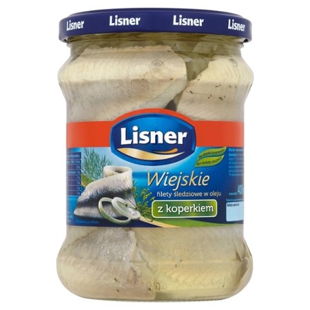 Lisner Wiejskie filety śledziowe w oleju z koperkiem 400 g - promocja ...