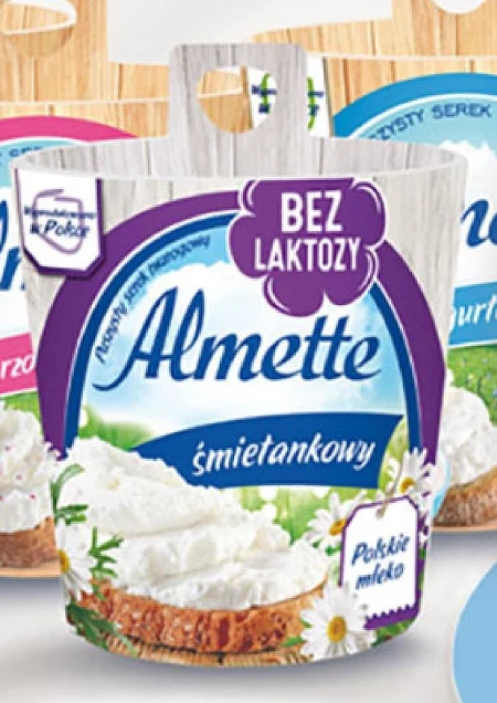 Almette Puszysty serek twarogowy śmietankowy bez laktozy 150 g - 9% ...
