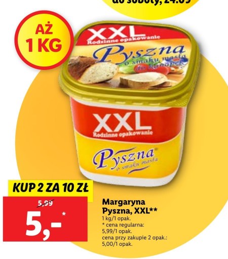 Margaryna Pyszna - 16% TANIEJ! - promocja Lidl - Ding.pl