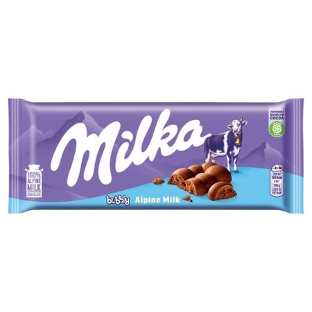 Milka Czekolada mleczna Bubbly 90 g - promocja Aldi - Ding.pl