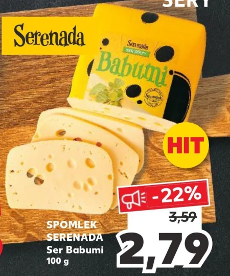 Serenada Ser żółty Babumi - 22% TANIEJ! - promocja Kaufland - Ding.pl