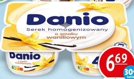 Danio Serek homogenizowany o smaku waniliowym 560 g (4 x 140 g) - 29% ...