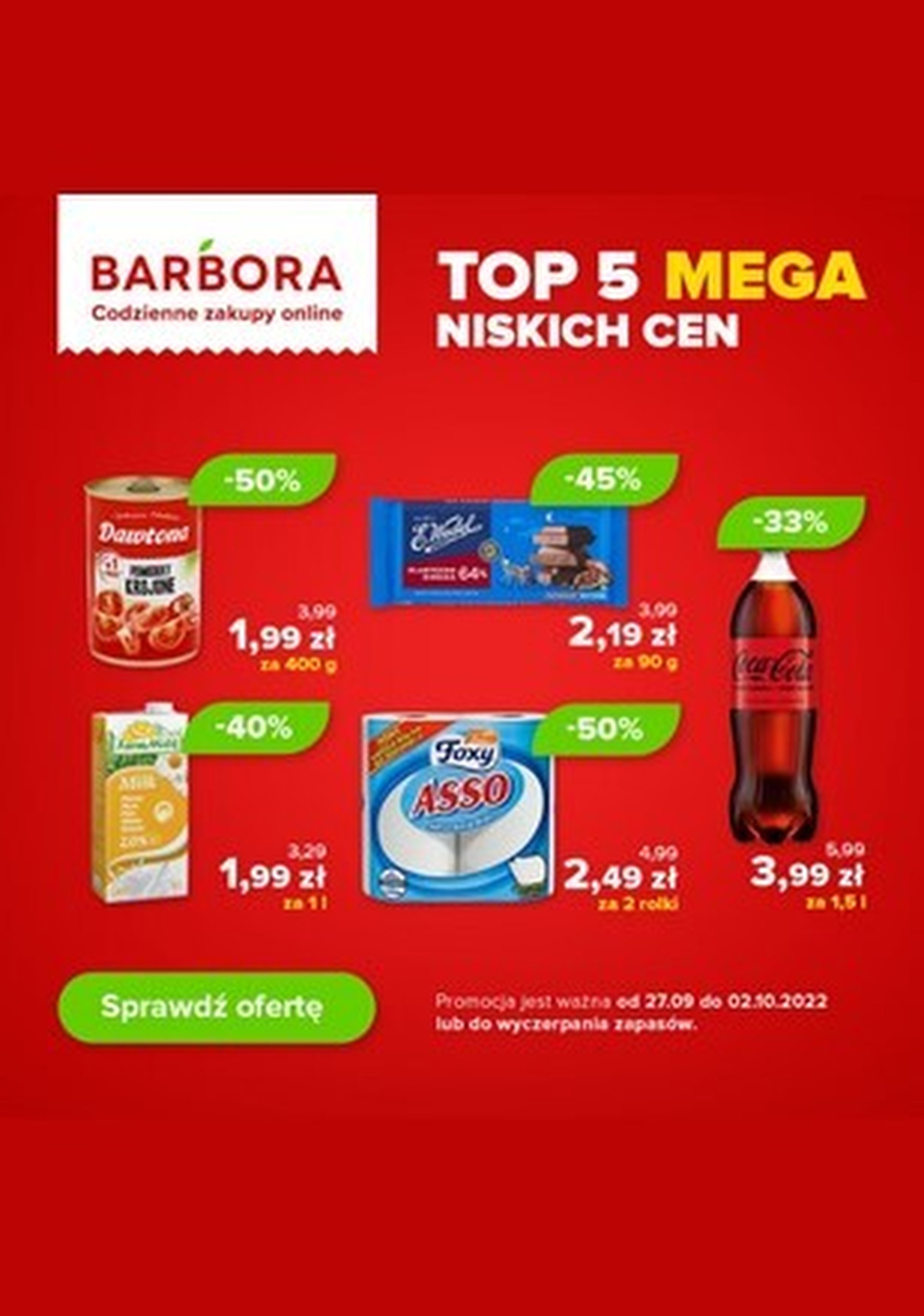 Barbora Gazetka promocyjna 27.09-2.10 | Okazjum.pl