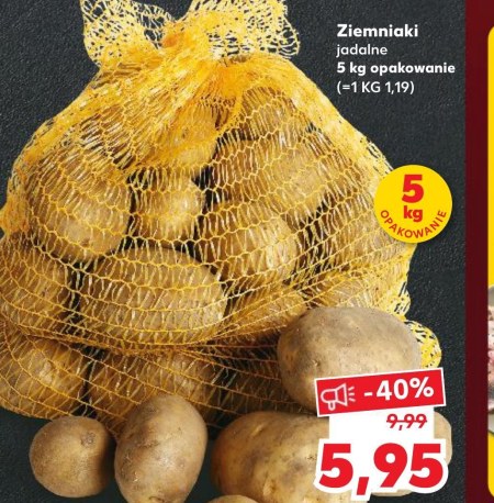 Ziemniaki Kaufland - 40% TANIEJ! - promocja Kaufland - Ding.pl