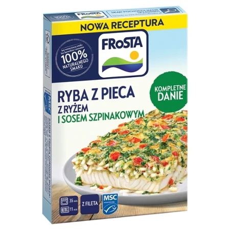FRoSTA Ryba z pieca z ryżem i sosem szpinakowym 375 g - promocja Netto ...