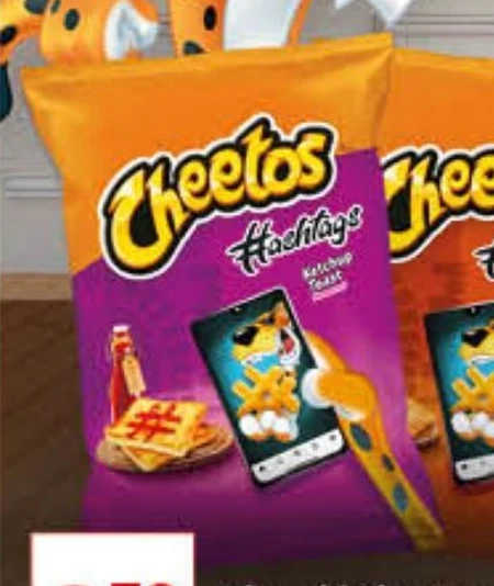 Cheetos Hashtags Chrupki kukurydziane o smaku tosta z ketchupem 130 g ...
