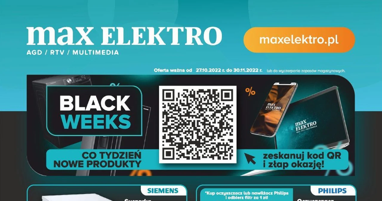 Max Elektro Gazetka Promocyjna - oferty, rabaty, kupony [27.10 do 30.11 ...