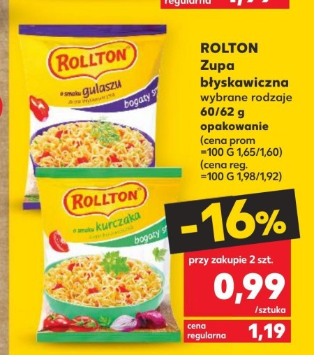 Zupka błyskawiczna Rollton - promocja Kaufland - Ding.pl