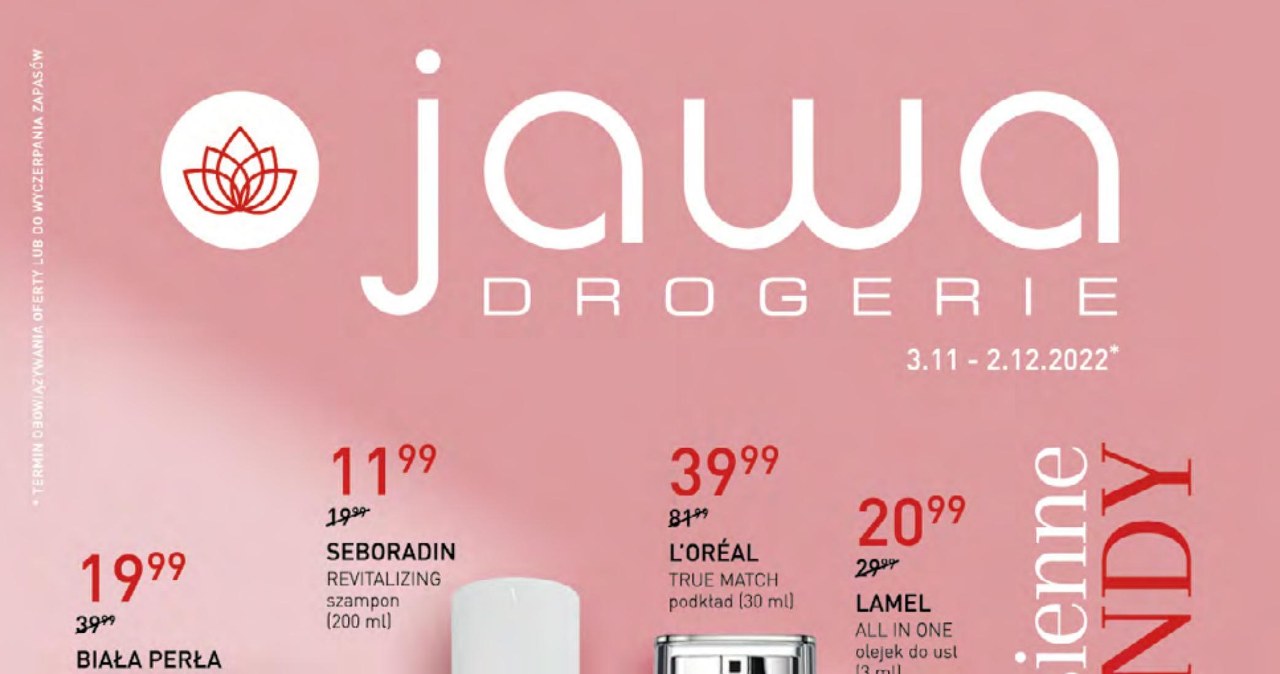 Jawa Drogerie Gazetka Promocyjna - oferty, rabaty, kupony [03.11 do 02.12.2022]-Styczeń str. 1 ...