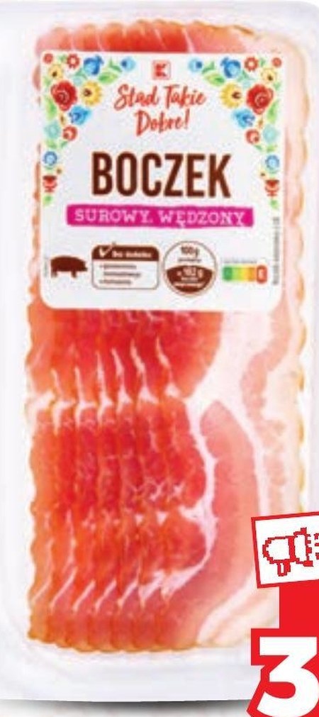 Boczek wędzony Stąd takie dobre - 11% TANIEJ! - promocja Kaufland - Ding.pl