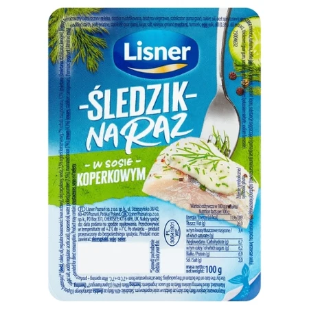 Lisner Śledzik na raz w sosie koperkowym 100 g - 25% TANIEJ! - promocja ...