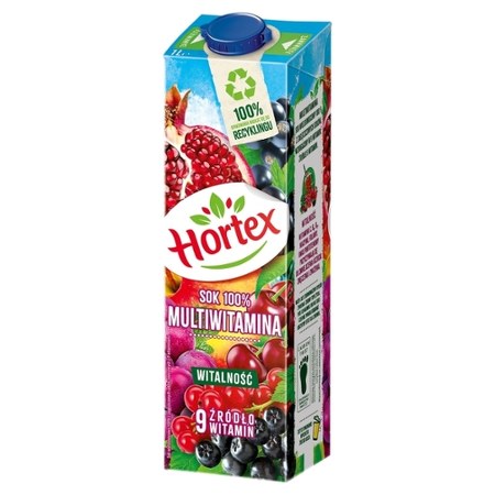 Hortex Sok 100 % multiwitamina 1 l - promocja Społem Olsztyn - Ding.pl