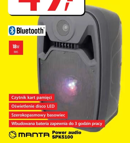 Power audio Manta - 58% TANIEJ! - promocja Media Expert - Ding.pl