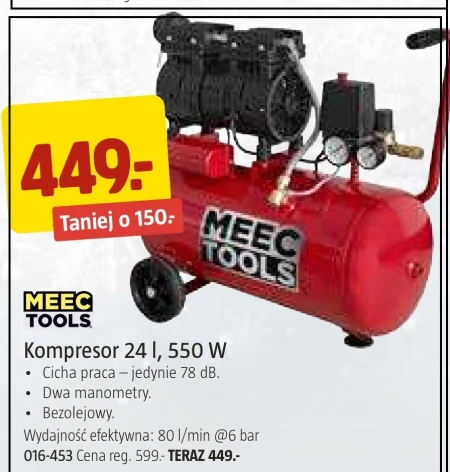 Kompresor Meec Tools - 25% TANIEJ! - promocja Jula - Ding.pl