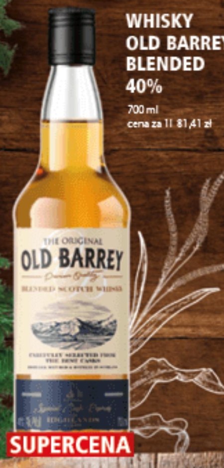 Whisky Old Barrey - 14% TANIEJ! - promocja Arhelan - Ding.pl