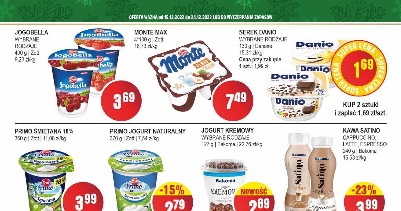 Słoneczko Gazetka Promocyjna - oferty, rabaty, kupony [15.12 do 24.12. ...