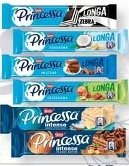 Princessa Zebra Longa Kakaowy wafel przekładany kremem mlecznym 44,4 g ...