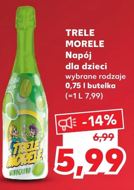 Napój gazowany Trele morele - 14% TANIEJ! - promocja Kaufland - Ding.pl