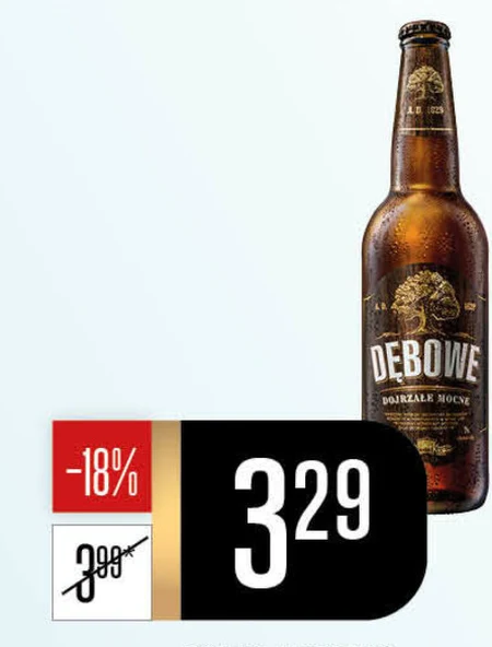 Dębowe Dojrzałe Mocne Piwo jasne 500 ml - 17% TANIEJ! - promocja Chata ...