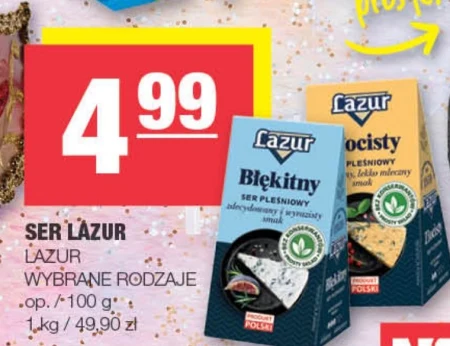 Lazur Ser pleśniowy turkusowy 100 g - promocja EuroSPAR - Ding.pl
