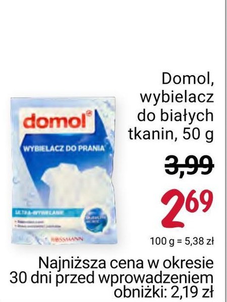 Wybielacz Domol - 32% TANIEJ! - promocja Rossmann - Ding.pl