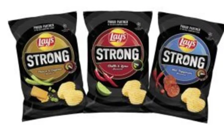 Lay's Strong Chipsy ziemniaczane karbowane o smaku ostrego chilli i ...
