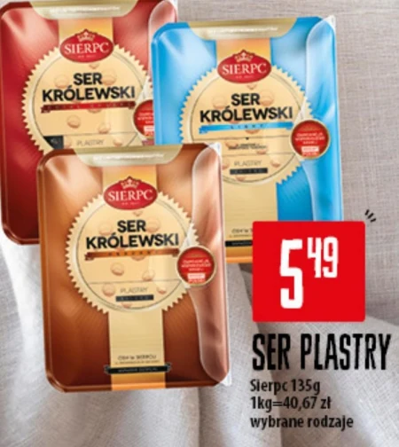 Sierpc Ser królewski Light plastry 135 g - promocja PSS Społem Katowice ...