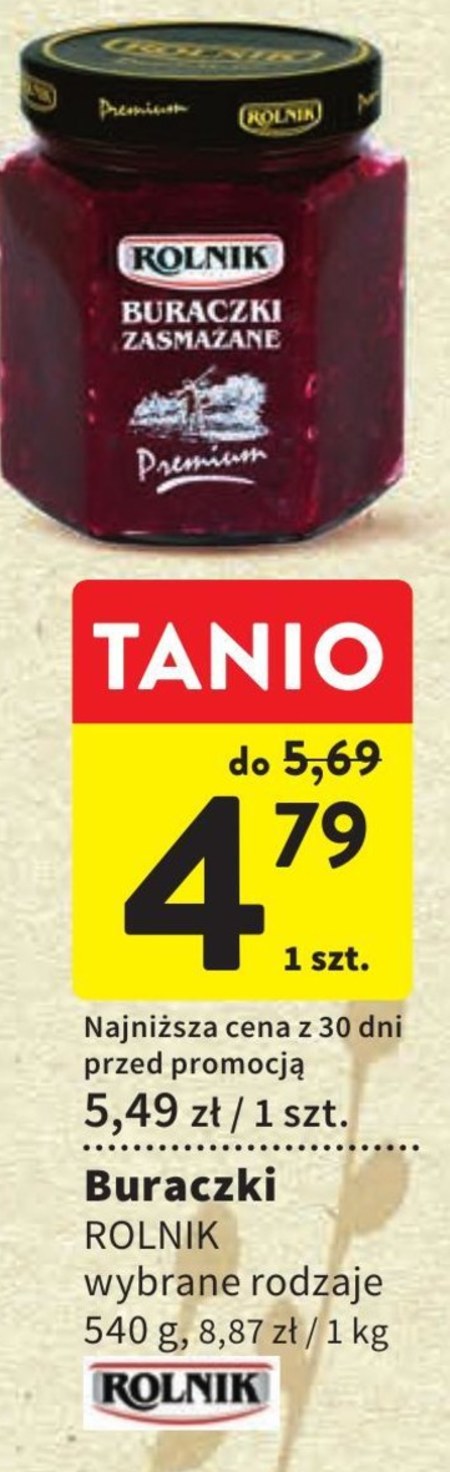 Buraczki tarte Rolnik - 15% TANIEJ! - promocja Intermarche Super - Ding.pl Buraczki tarte Rolnik - 15% TANIEJ! - promocja Intermarche Super - Ding.pl