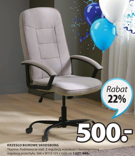Krzesło biurowe - 22% TANIEJ! - promocja Jysk - Ding.pl