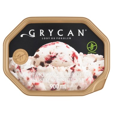 Grycan Lody śmietankowe z czekoladą i sosem wiśniowym 900 ml - promocja ...