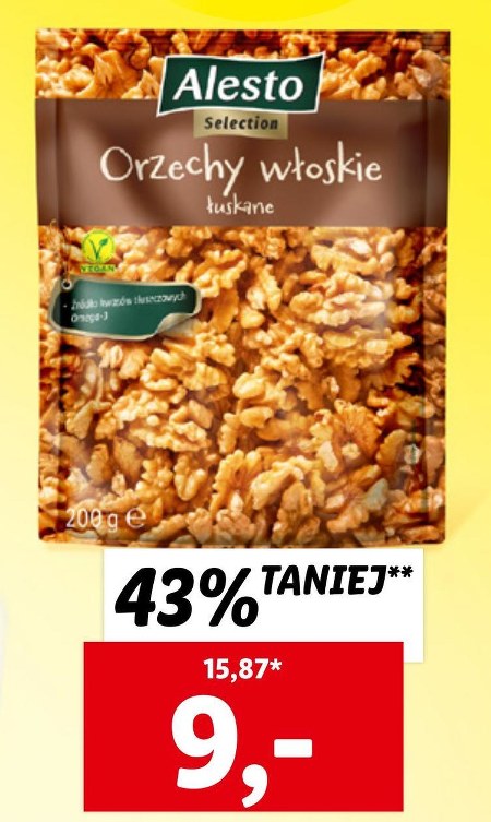 Orzechy włoskie Alesto - 43% TANIEJ! - promocja Lidl - Ding.pl