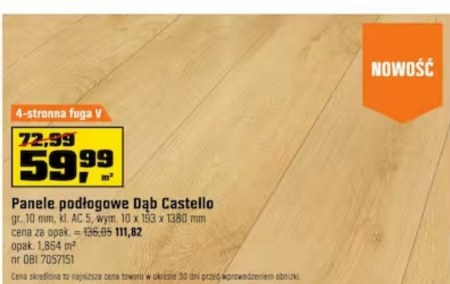 Panele podłogowe - 17% TANIEJ! - promocja OBI - Ding.pl
